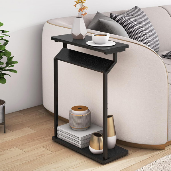 Ebern Designs Narrow Side Table For Small Spaces, Small End Table, Slim Couch Tray Tables, Small ...